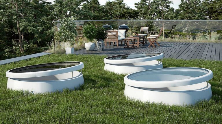 Glass Skylight F100 Circular by LAMILUX - Nomad Architecture